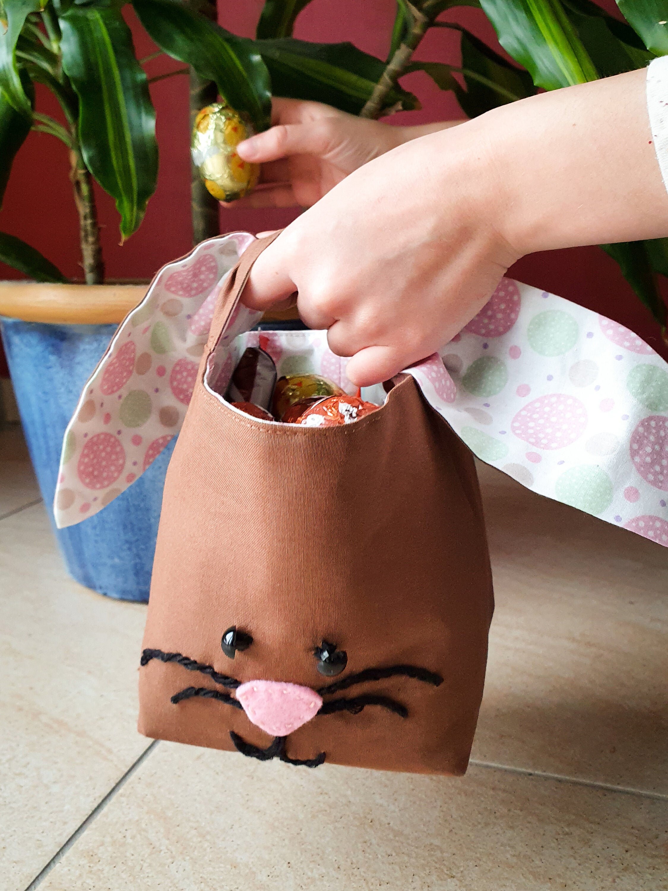 Easter Bunny Basket PDF Sewing Pattern | Ebook Easter Eggs Basket ...