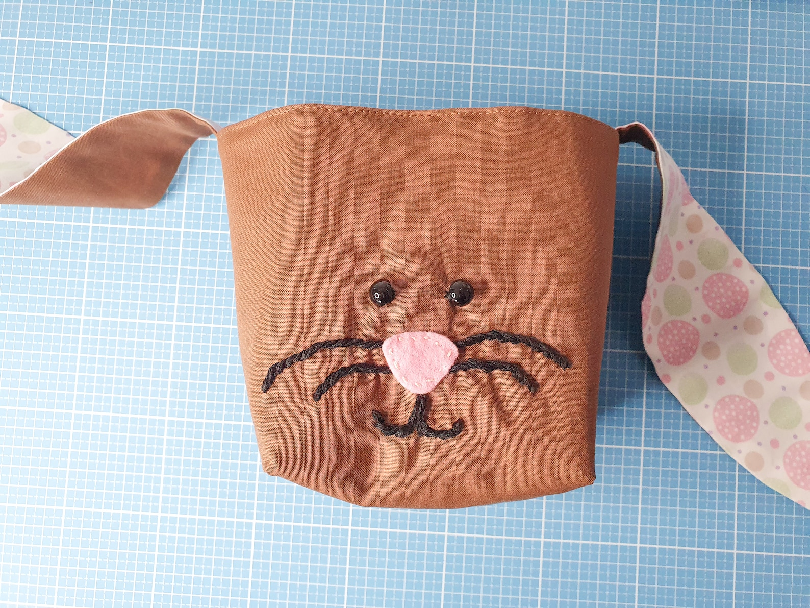 Easter Bunny Basket PDF Sewing Pattern | Ebook Easter Eggs Basket ...