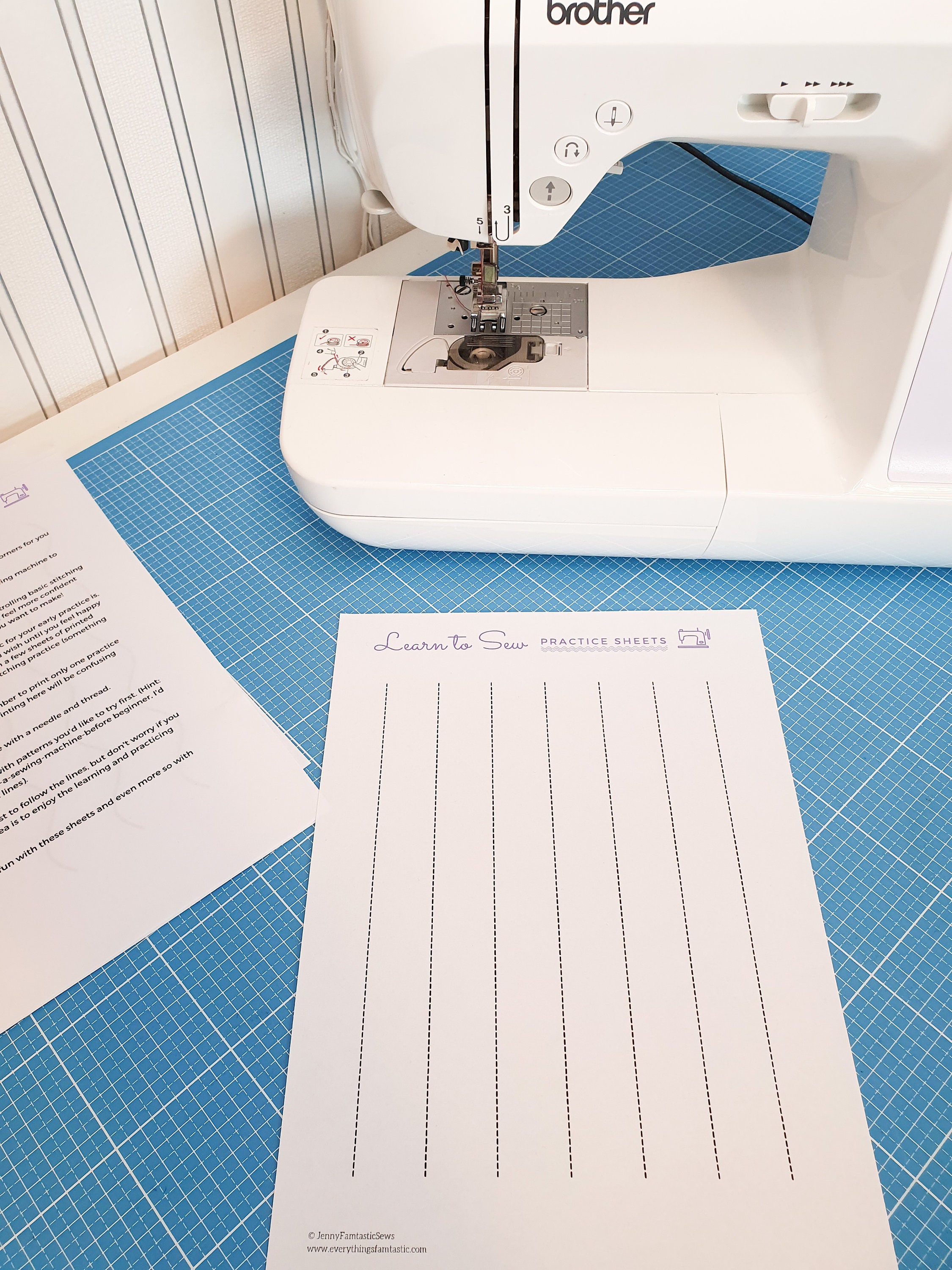 Printable Beginner Stitching Sheets | Beginners' Simple Sewing Practice ...