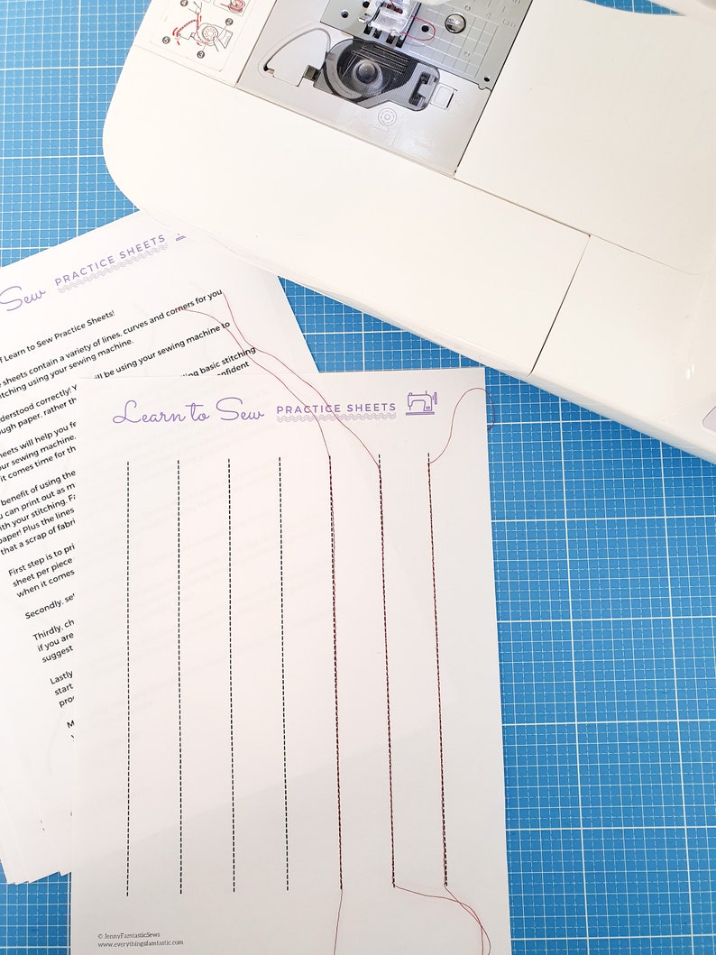 Printable Beginner Stitching Sheets | Beginners' Simple Sewing Practice ...