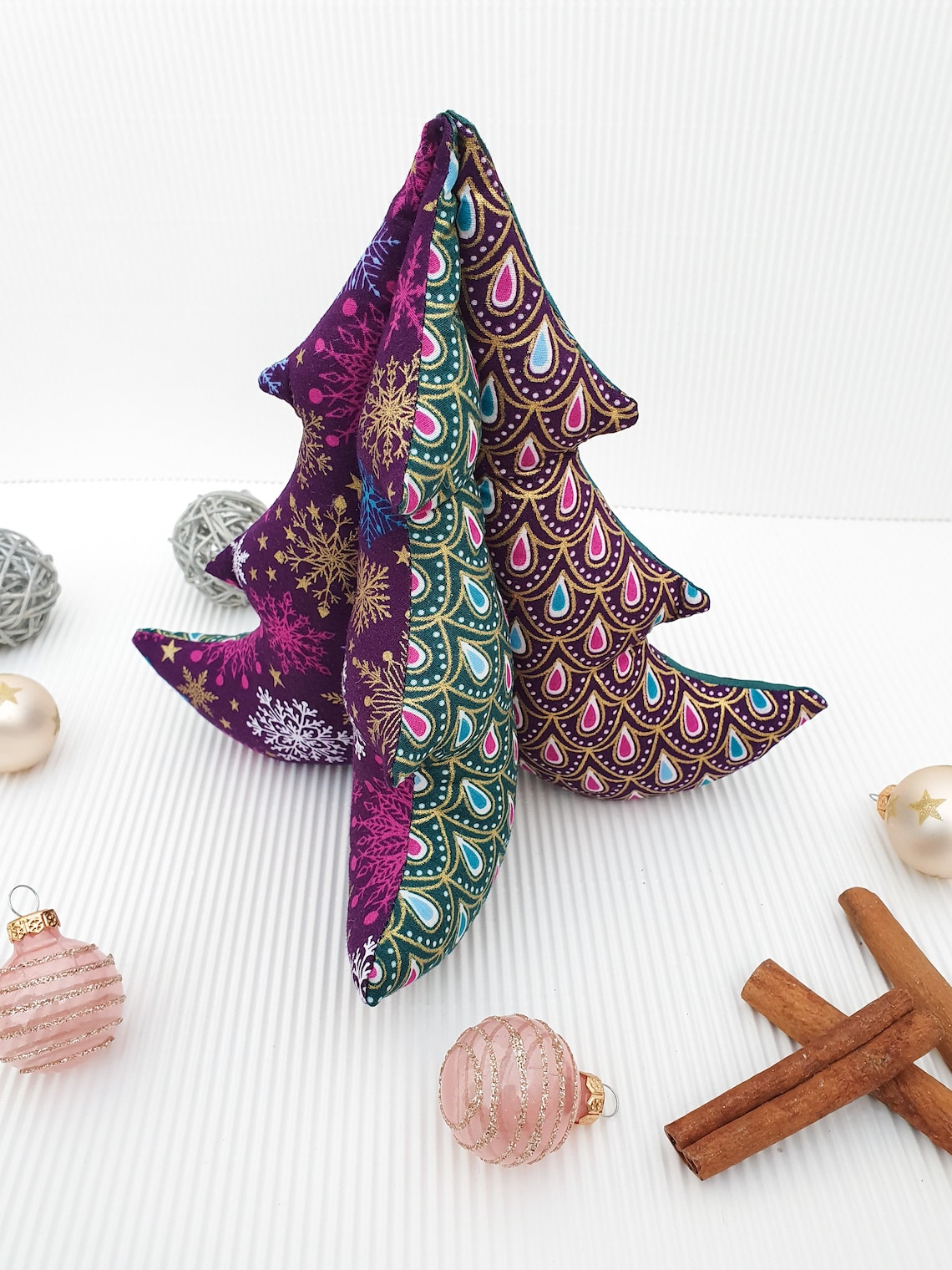 3D Fabric Christmas Tree Sewing Pattern | DIY Holiday Decor (PDF ...