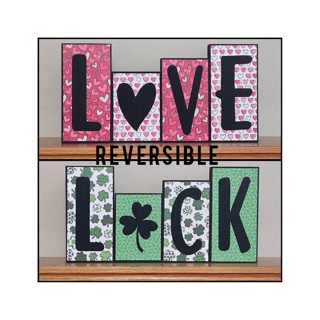 Reversible Valentine's Day Blocks, Reversible St. Patrick's Day Blocks ...