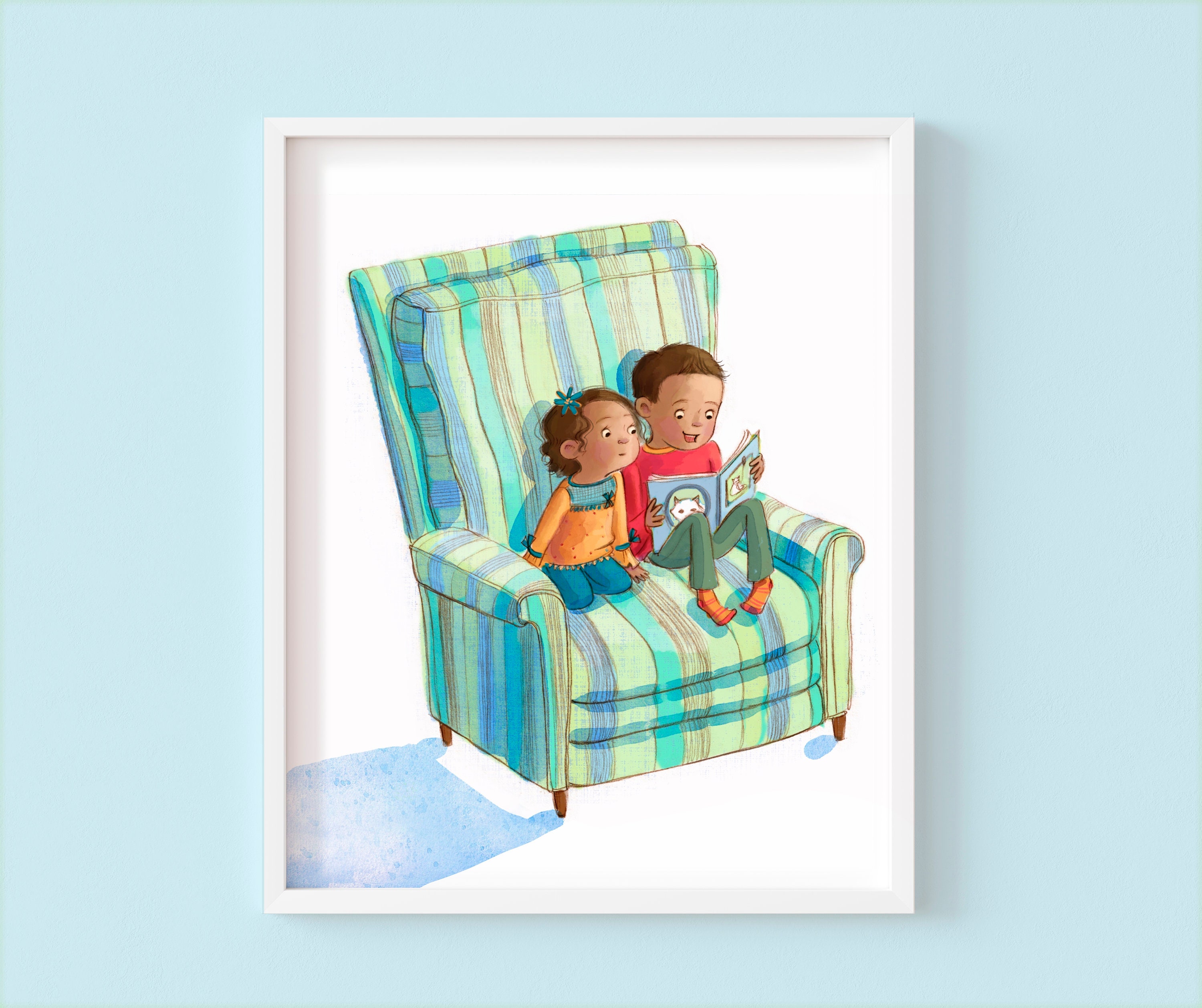Story Time - Children’s or Nursery Wall Art Print - Children’s Room ...