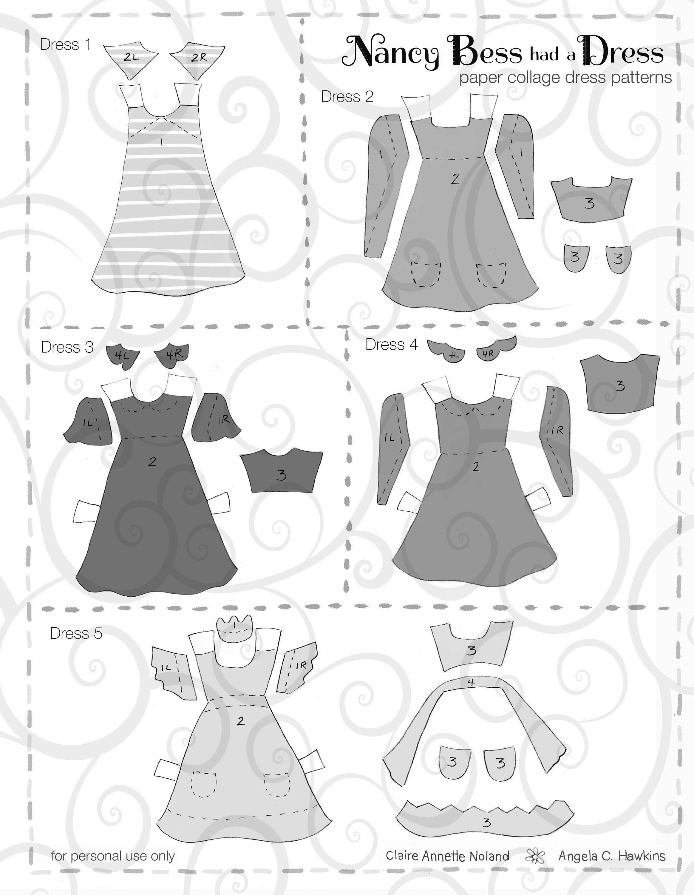 Printable Paper Doll - Nancy Bess and Friends Instant Digital PDF ...