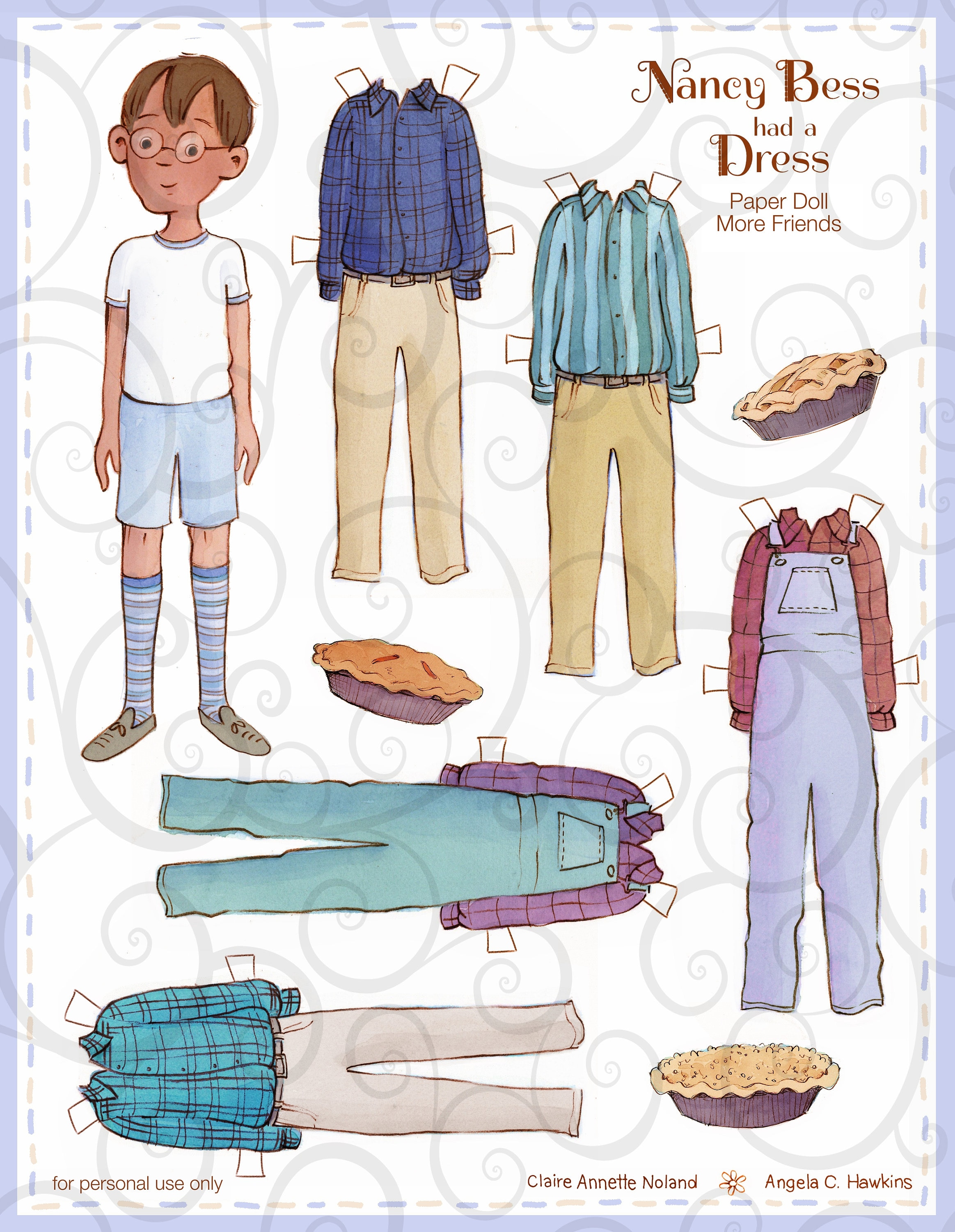 Printable Paper Doll - Instant Digital PDF Download (boy) - Etsy