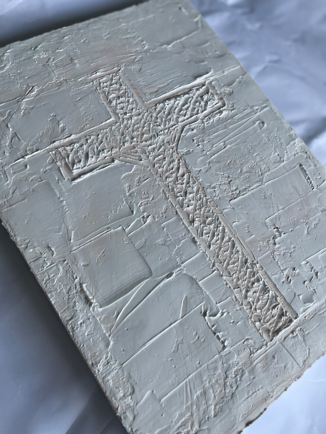 Abstract Cross Textured Painting With Frame - Etsy