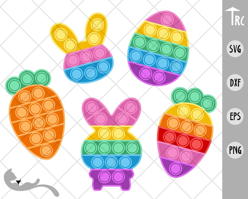 Easter Pop It SVG. PNG. Cricut Cut Files, Layered Files. Silhouette ...