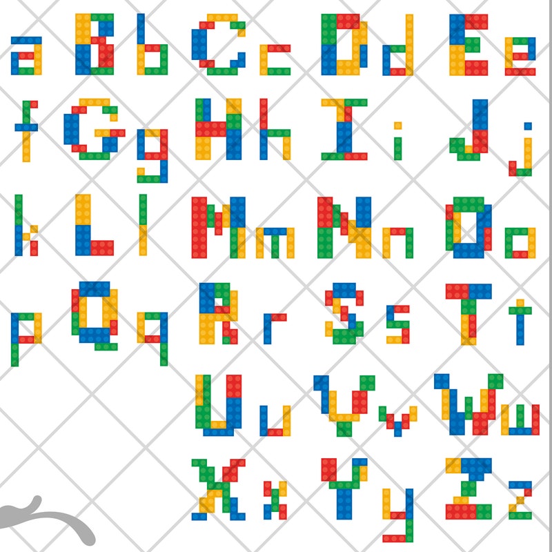 Legos Font - Etsy