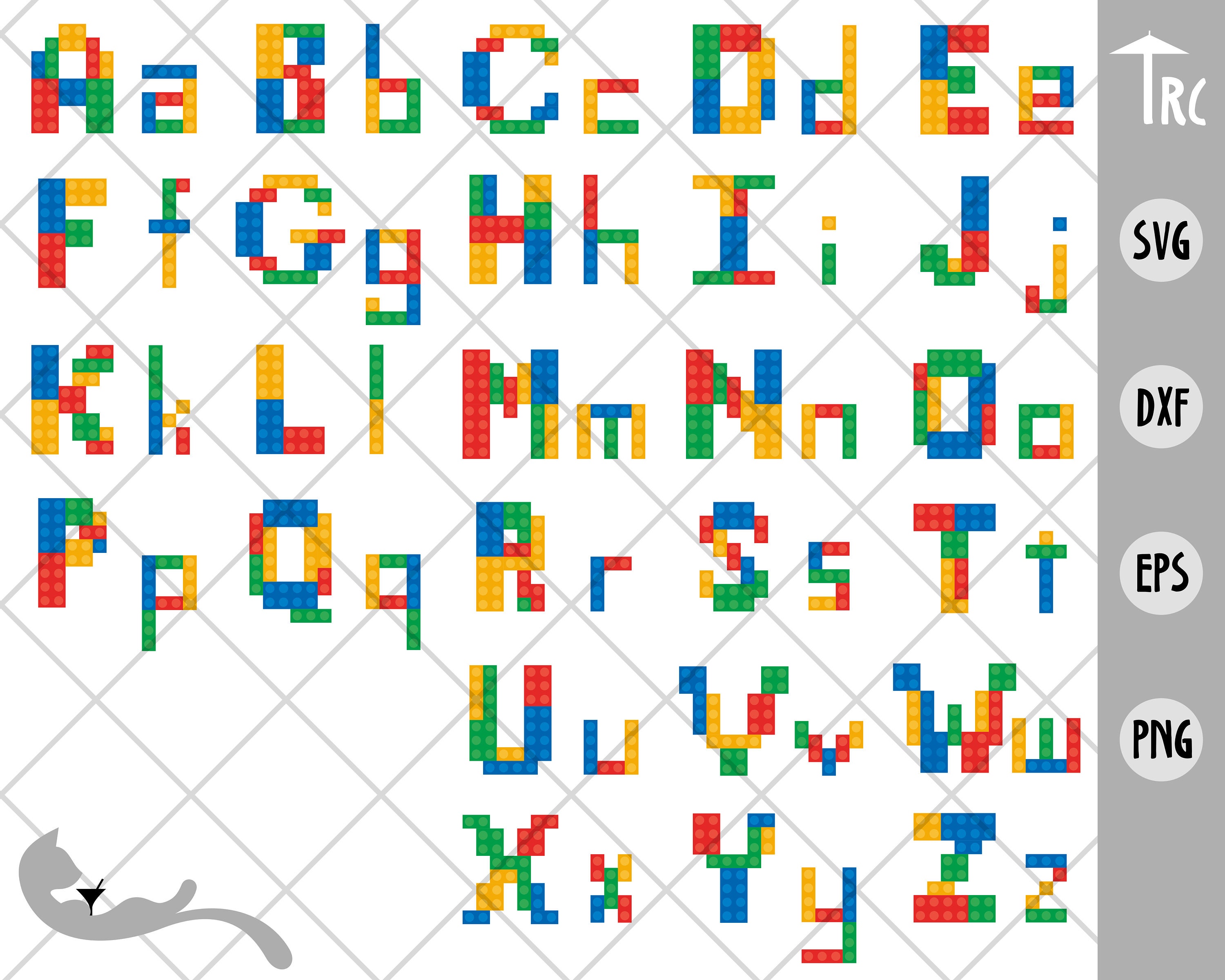 Block Letters SVG. Cricut Cut Files, Silhouette. Layered Files ...