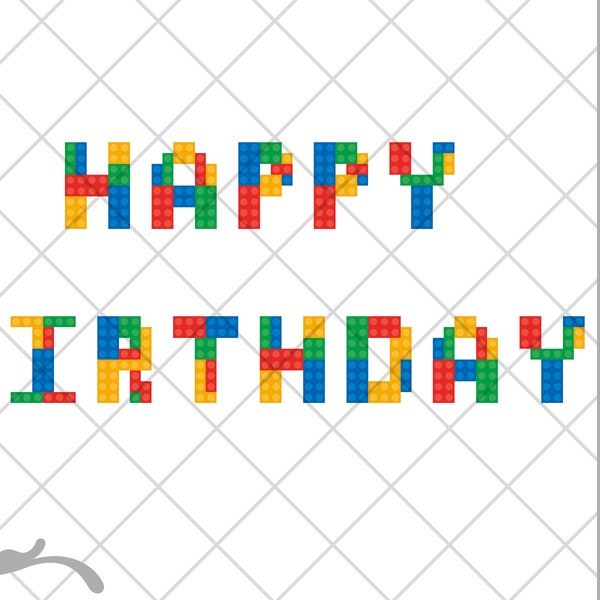 Happy Birthday Block - Etsy