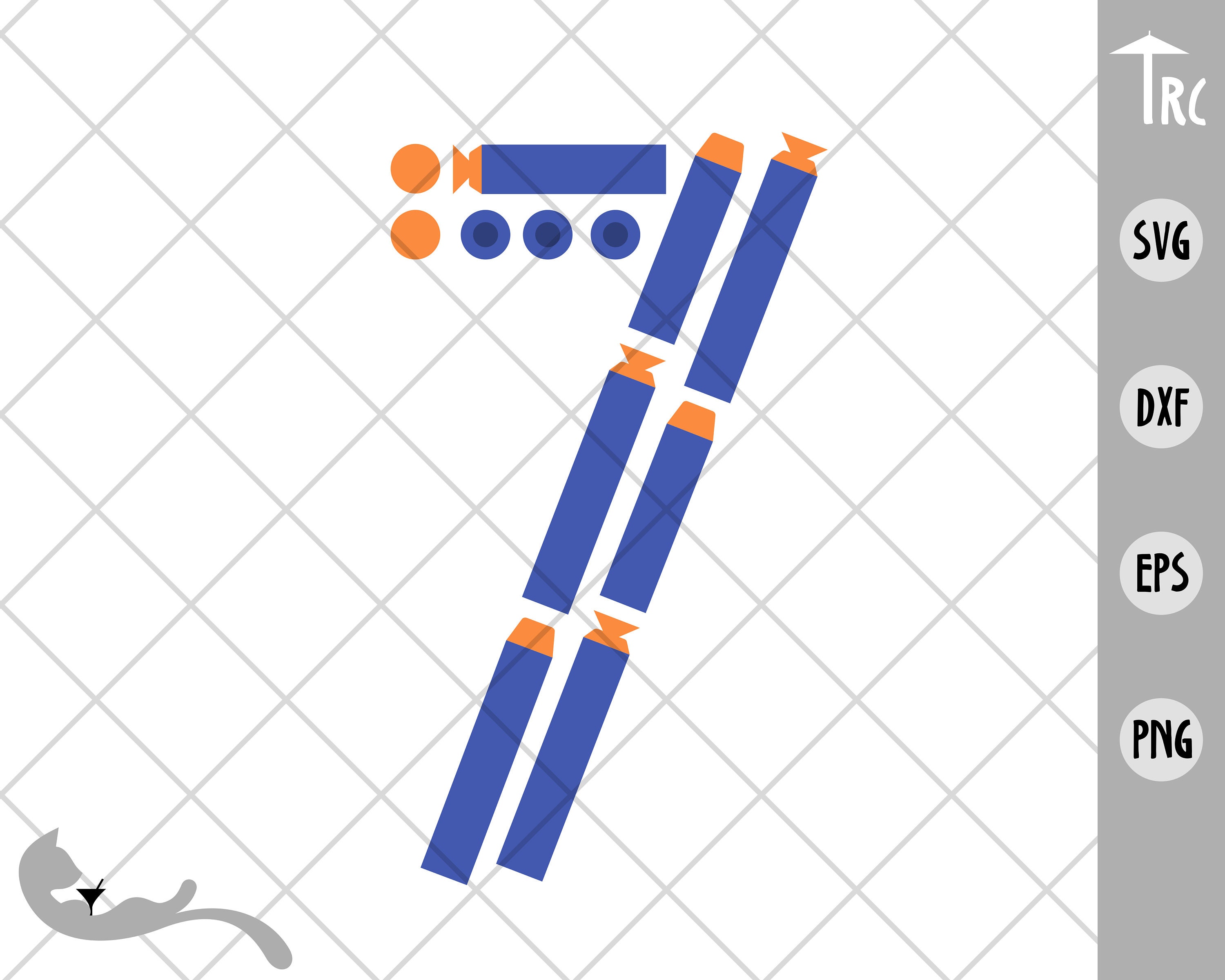 Number 7 SVG. Cricut cut file Silhouette. Layered file. | Etsy