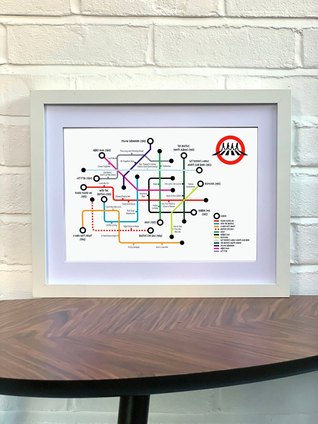 The Beatles Album Map | the Beatles Print | the Beatles Singles ...
