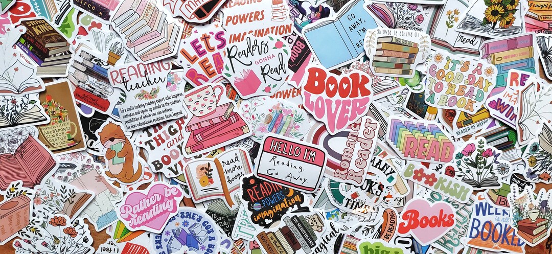 Huge Variety of Book Themed Vinyl Stickers,aesthetic Book Stickers ...