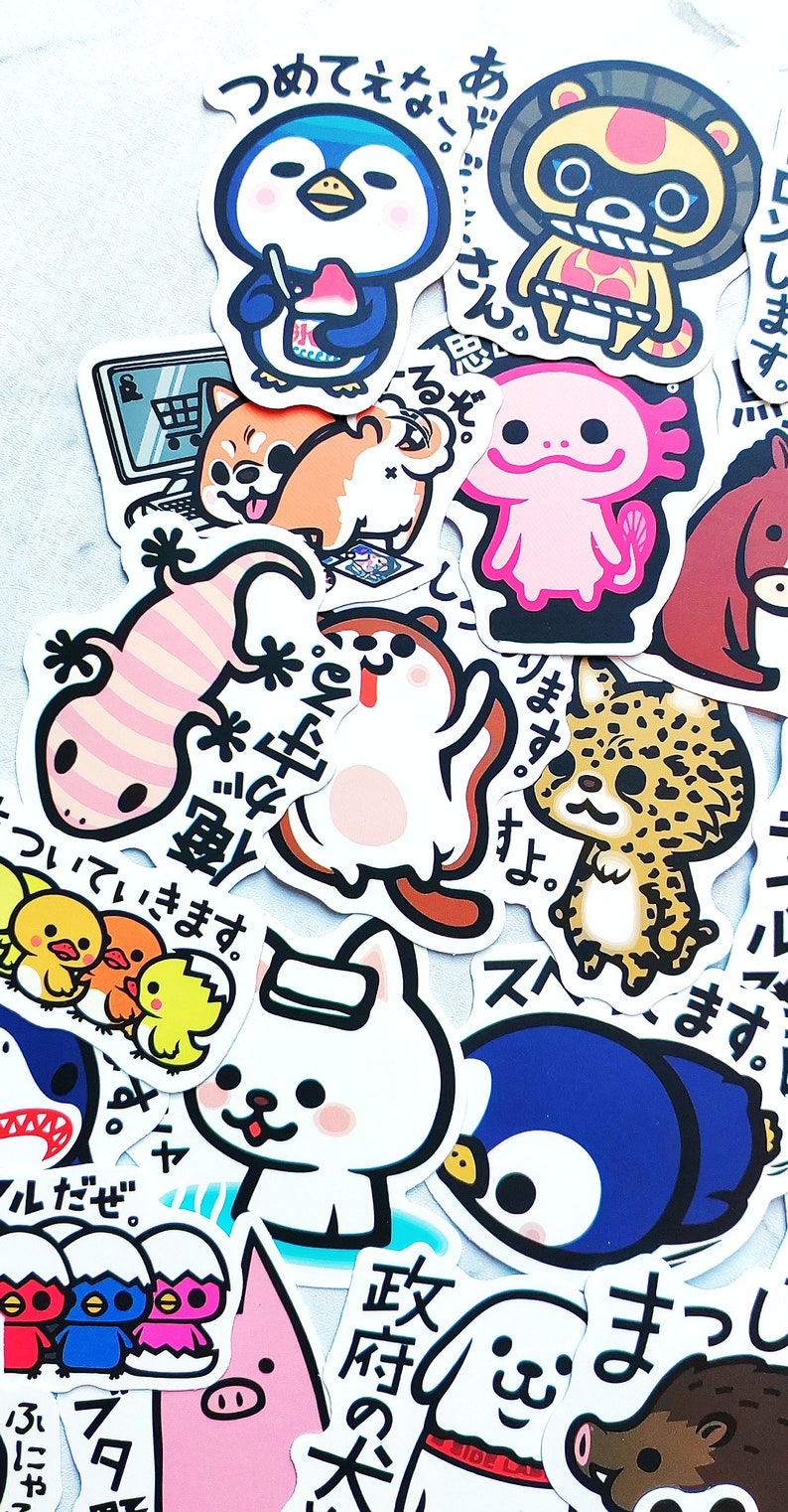 50 Pcs B-side Label Sticker Bundle,japanese Stickers,b Side Label,cute ...