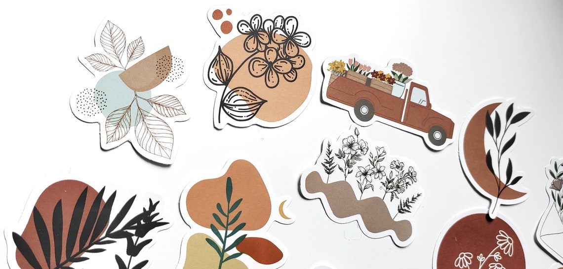 25 Pcs Boho Stickers Pack,boho Aesthetic Stickers,boho Neutral Stickers ...