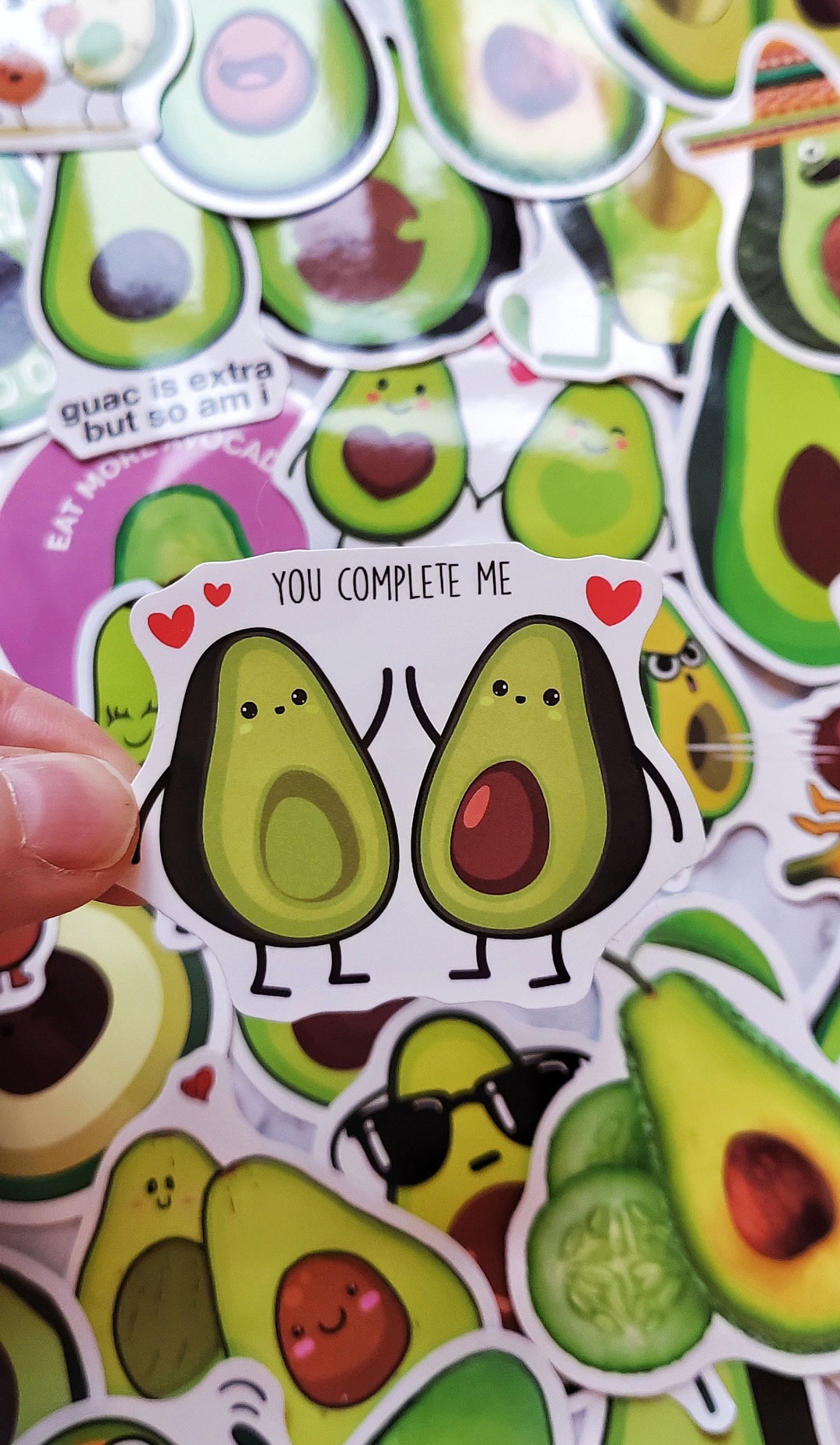50 Pcs Avocado Sticker Bundle,guacamole,avocado Gifts,farm Stickers ...