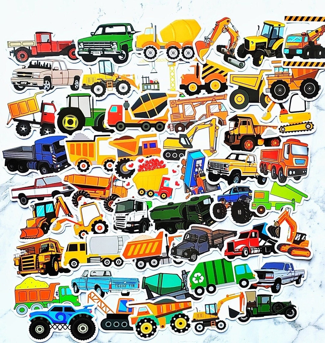 Construction Vehicle Stickers, Decal Vehicle,monster Truck Stickers ...