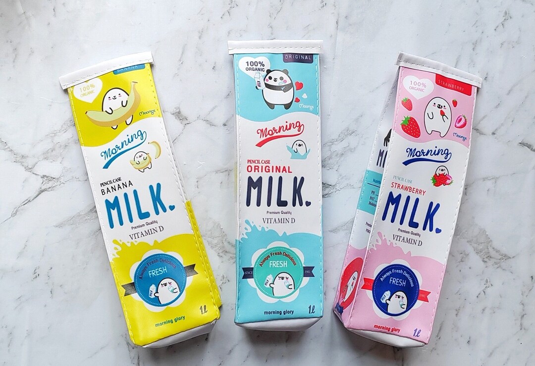 Kawaii Milk Cartoon Pencil Case,novelty Pencil Case,korean Pencil Case ...