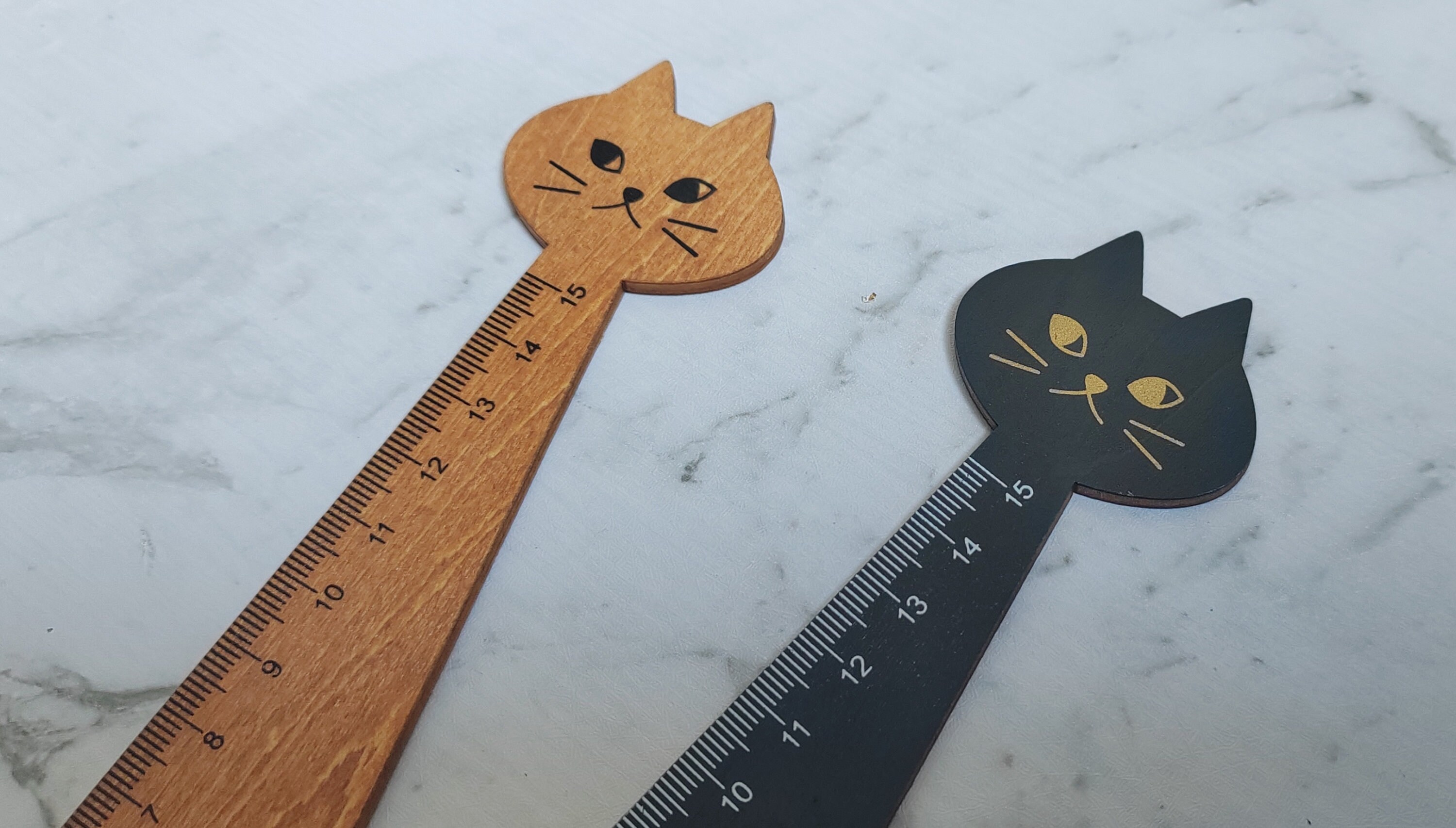 Cat Ruler,wood Ruler,wooden Ruler,ruler Girls,ruler Bookmark,cat ...