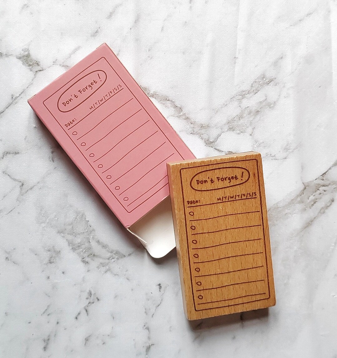 Reminder Rubber Stamp,wooden Stamp,to-do Stamp,productivity Stamp ...