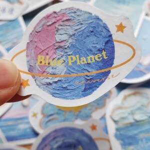 40 Pcs Moon Ocean Scenery Oil Painting Stickers,collage Stickers,pastel ...