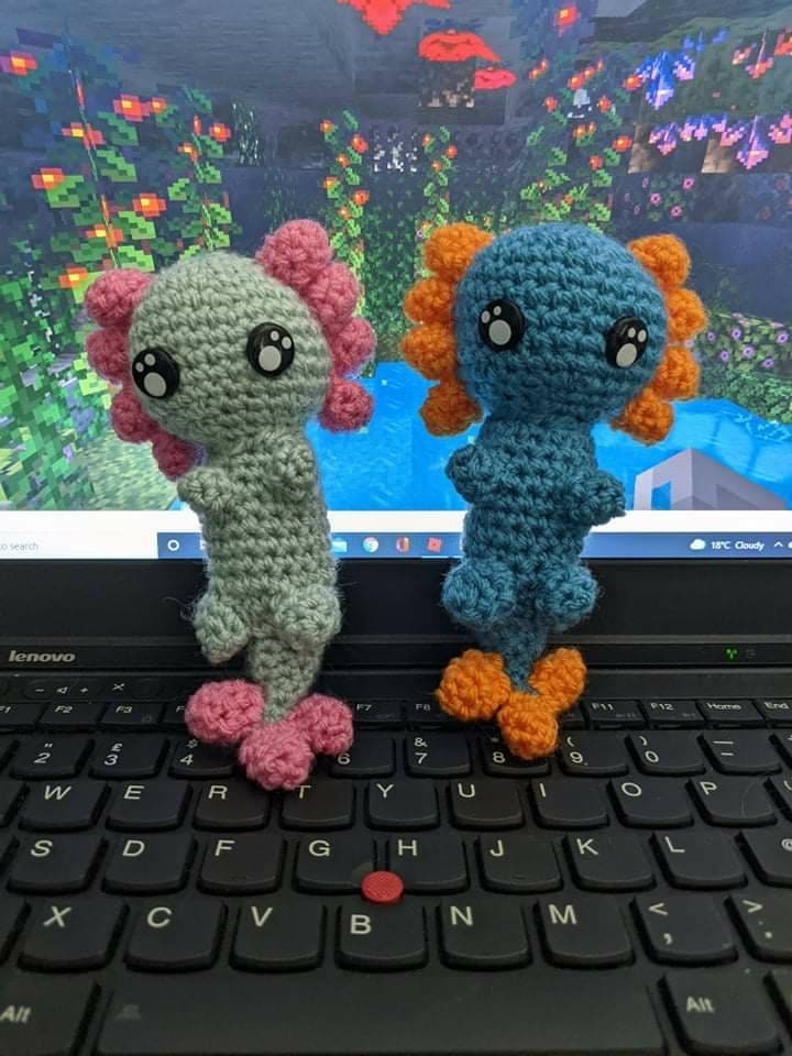 Axolotl Minecraft Inspired Kawaii Plushie Stuffie Keyring | Etsy