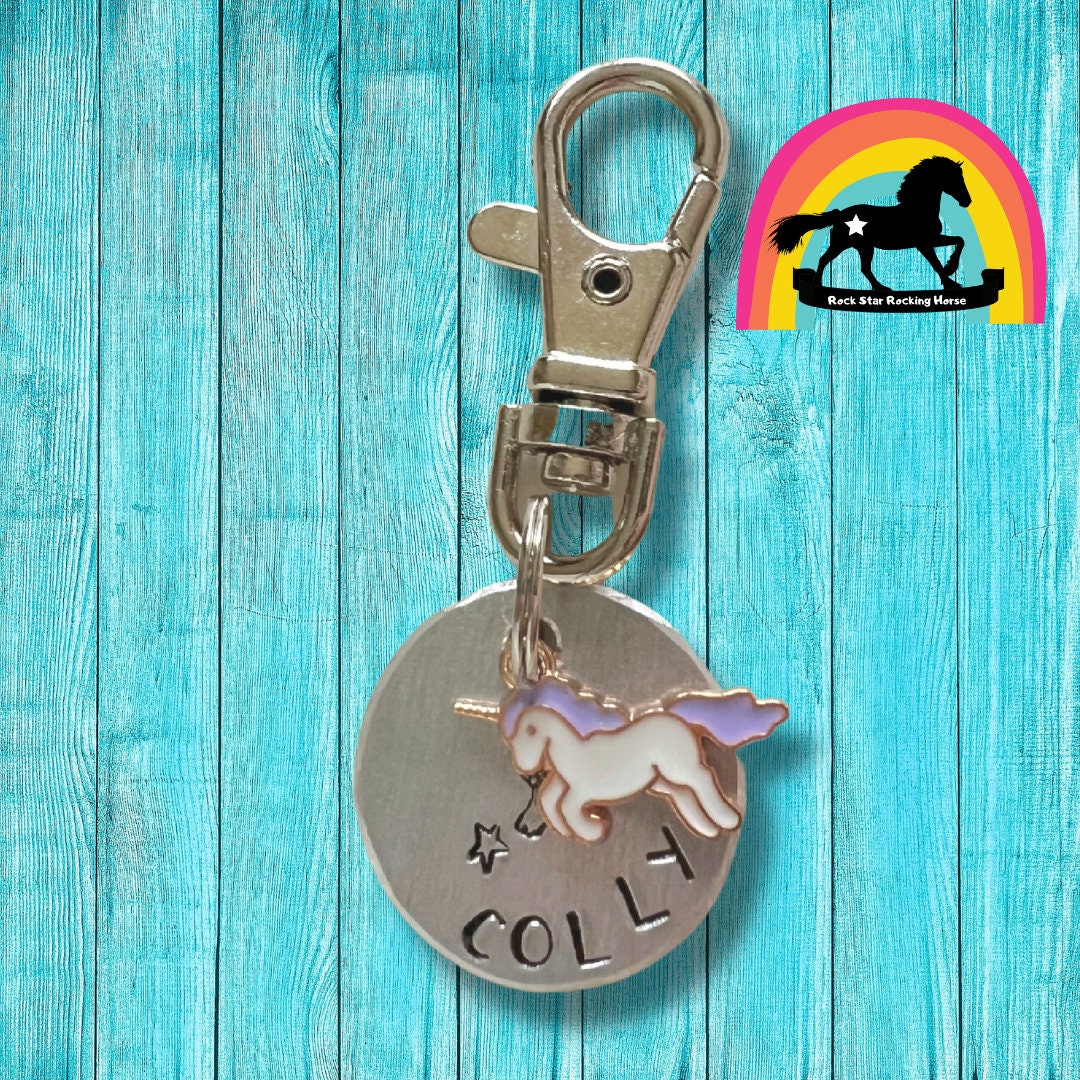 Bridle/ Halter Charm. Personalised Horse Name Tag. Hand Stamped ...