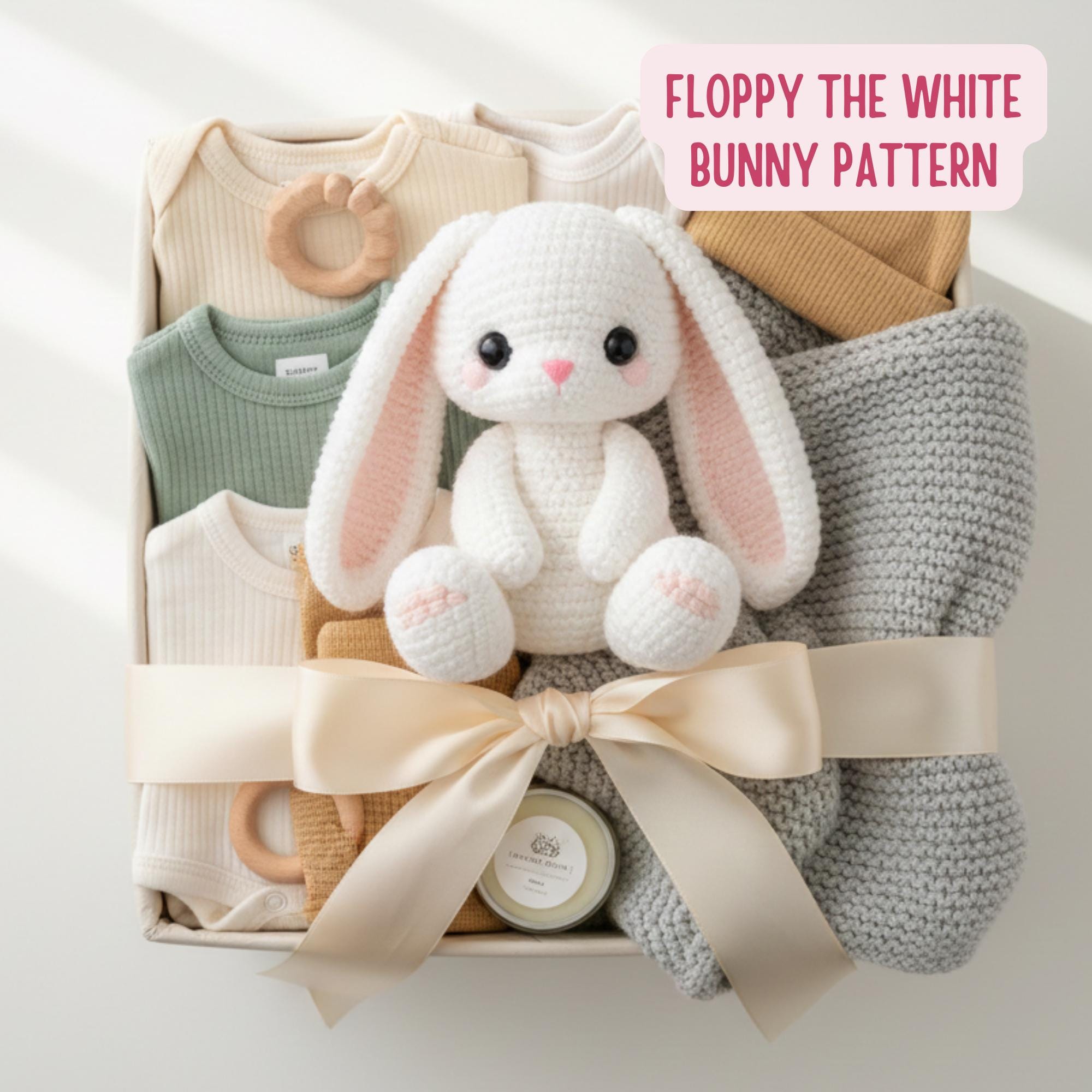 Floppy White Bunny Crochet Pattern - Soft Amigurumi Rabbit Plush Toy ...