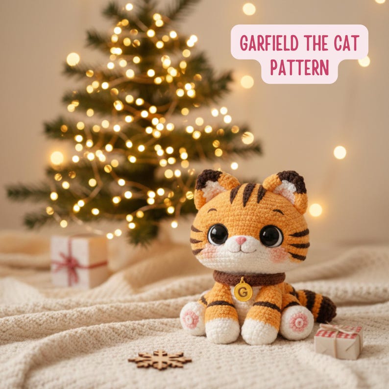 Amigurumi Orange Cat Crochet Pattern - Orange Stripes Kitten Plush Toy ...