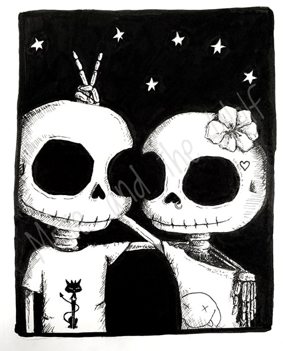 Cute Skeleton Drawing