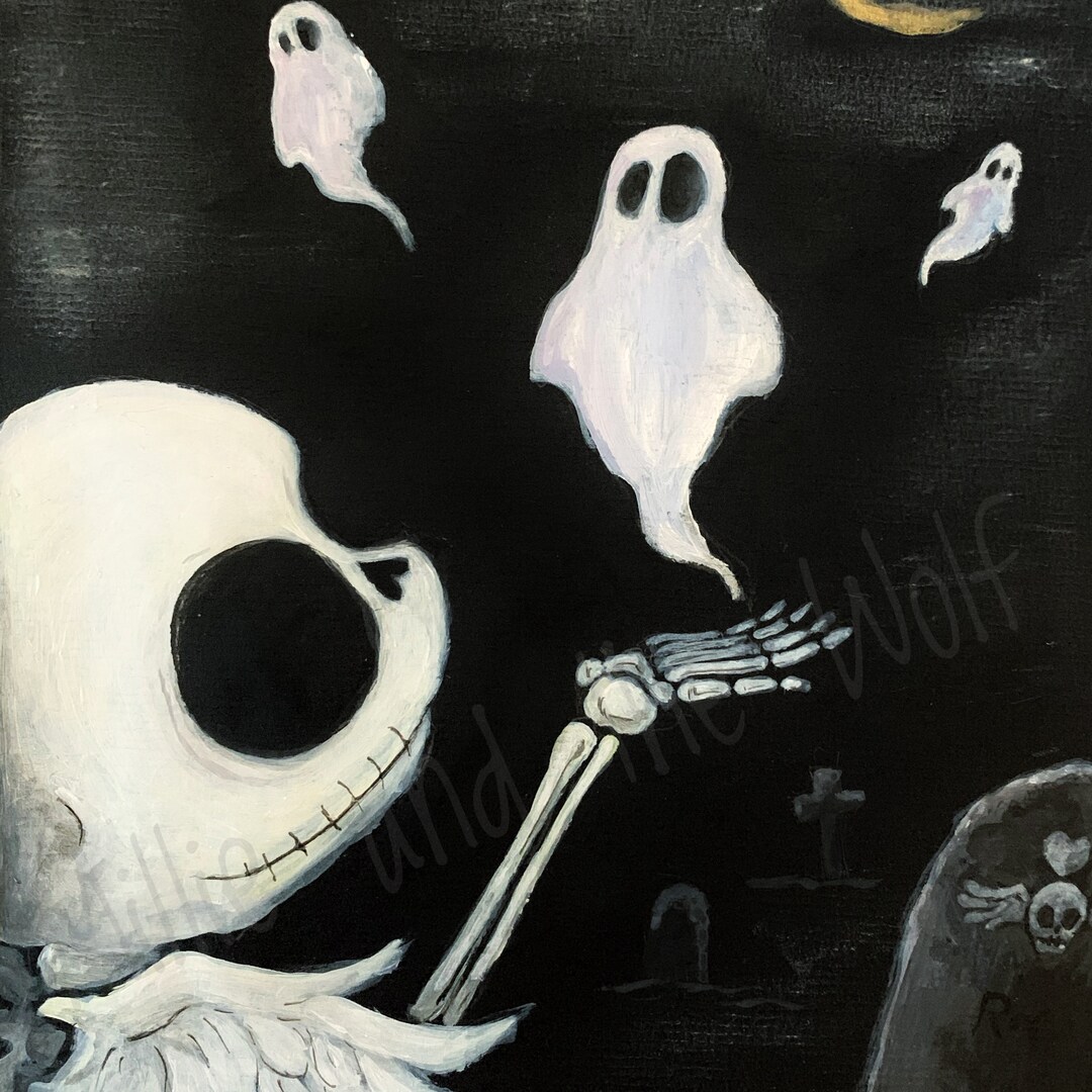 Halloween Print - ‘roger and the Boos’ A4 Giclee Print, Ghosts, Ghost ...