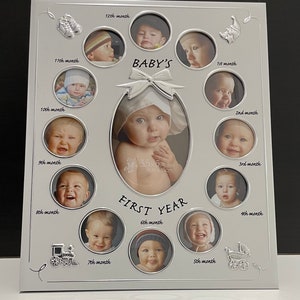 Babys First Year Photo Frame - Etsy