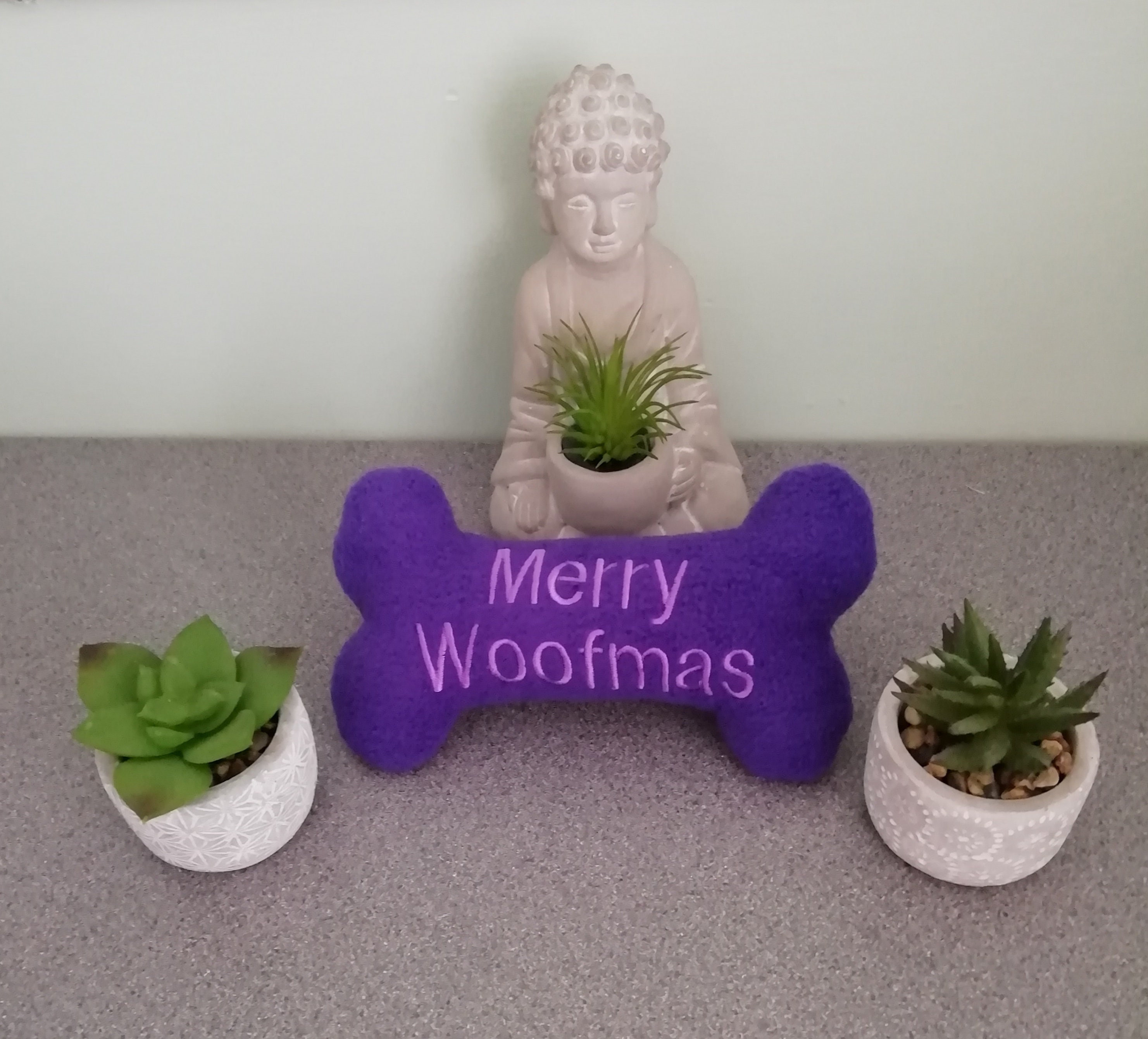 Embroidered Squeaky CHRITSMAS Dog Bone Toy. Ideal Christmas | Etsy