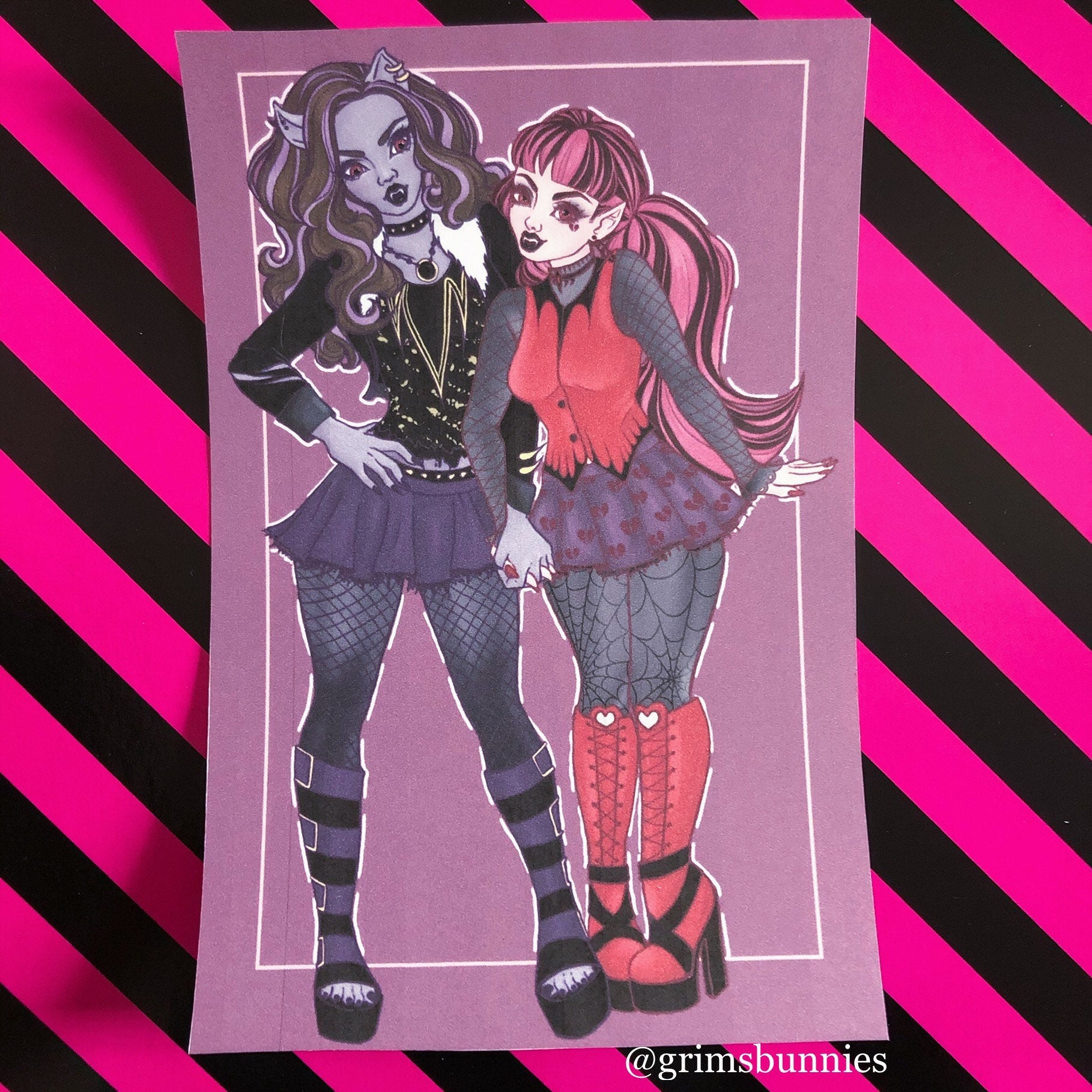 Monster High Shadow Ghouls Clawdeen & Draculaura 13 Wishes | Etsy