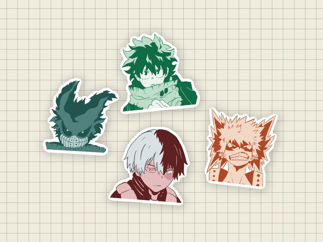 MHA Vinyl Stickers Die-cut Anime Gifts Laptop Decals - Etsy