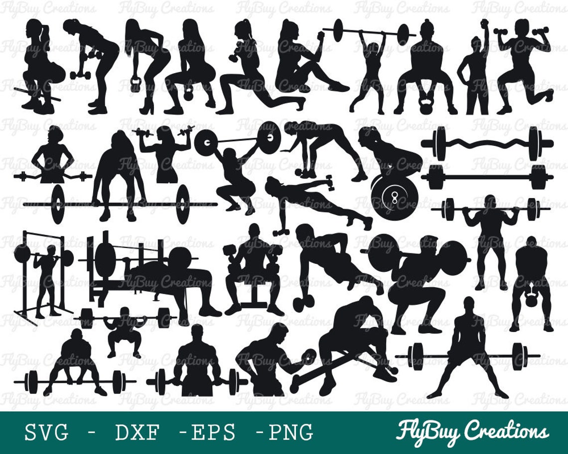 Weight Lifting SVG Bundle Weight Plate Gym Life Workout - Etsy