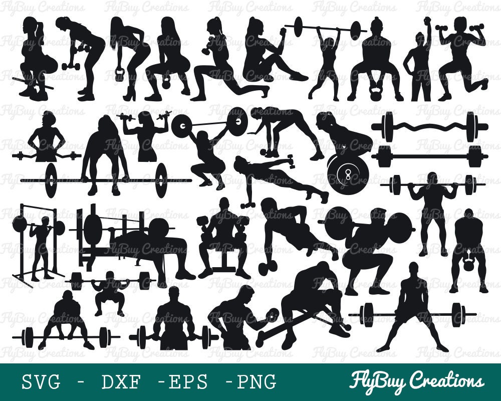 Weight Lifting SVG Bundle Weight Plate Gym Life Workout - Etsy