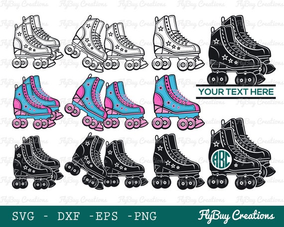 Roller Skating Bundle Svg Roller Derby Svg Retro Roller - Etsy