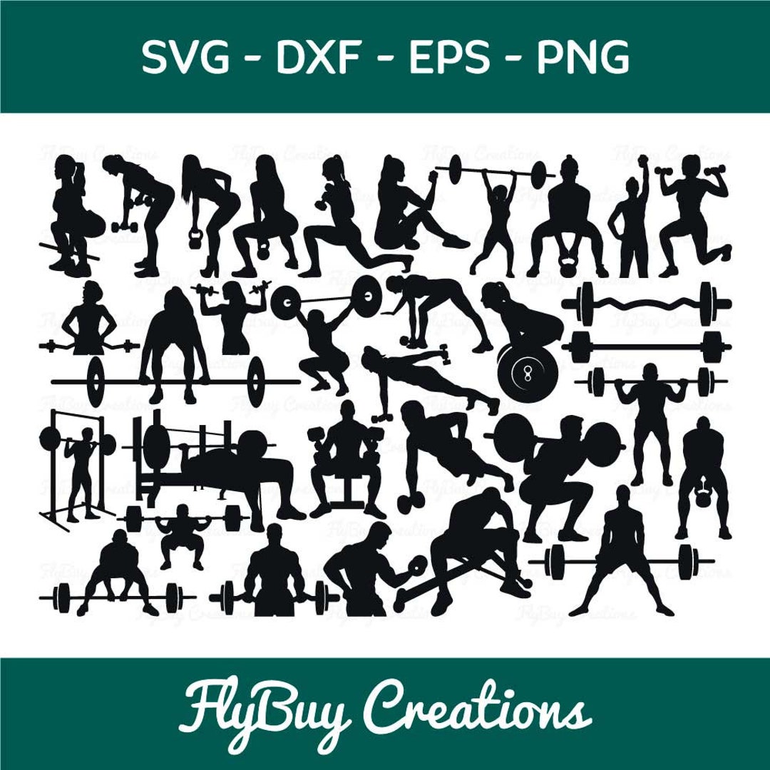 Weight Lifting SVG Bundle | Weight Plate | Gym Life | Workout | Fitness ...