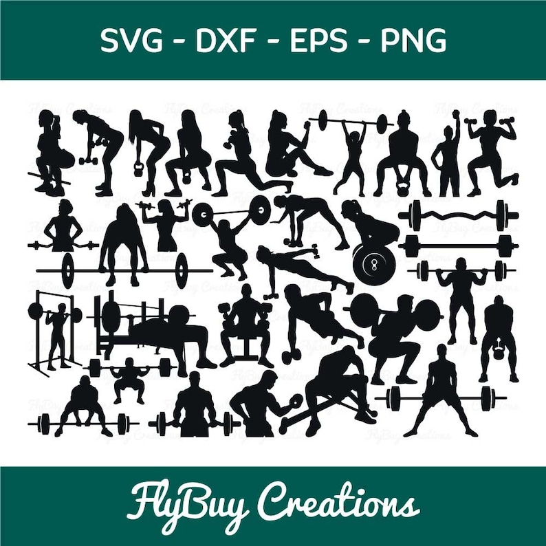 Weight Lifting SVG Bundle | Weight Plate | Gym Life | Workout | Fitness ...