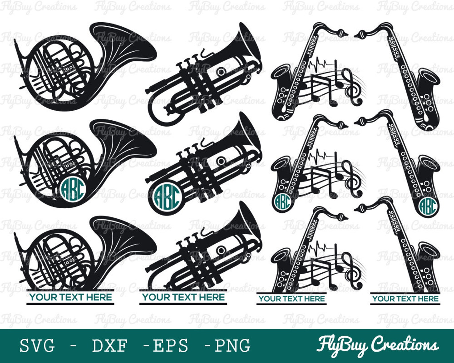 Saxophone Svg Trumpet Svg Trombone Svg Horn Svg French - Etsy