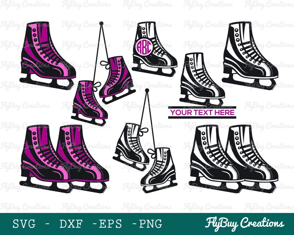 Ice Skates Svg Winter Sports Svg Figure Skates Svg | Etsy