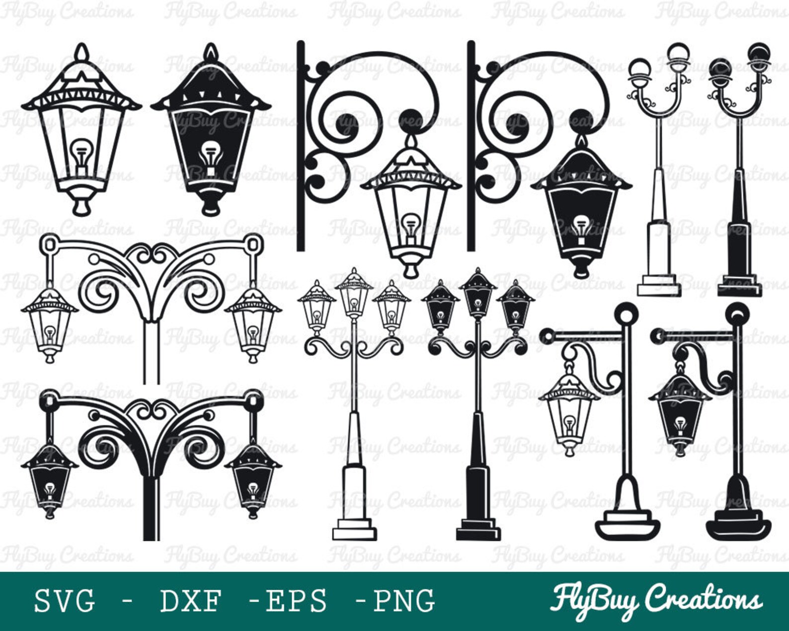 Street Lamp Bundles Svg Lamp Svg Light Svg Street - Etsy