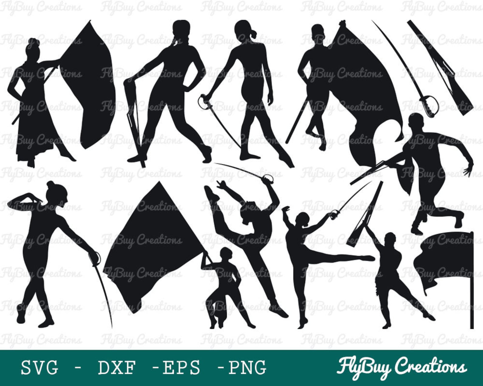Color Guard Marching Band SVG Bundle Color Guard Mom - Etsy