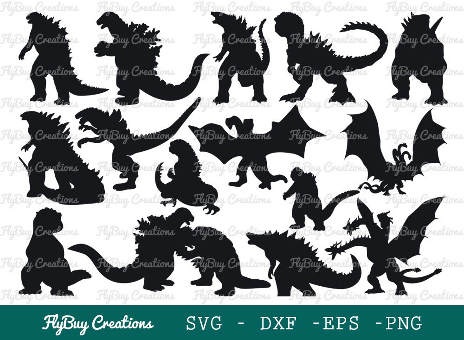 Godzilla SVG Cut File Rodan Godzilla Svg Godzilla Monster Svg Ghidorah ...