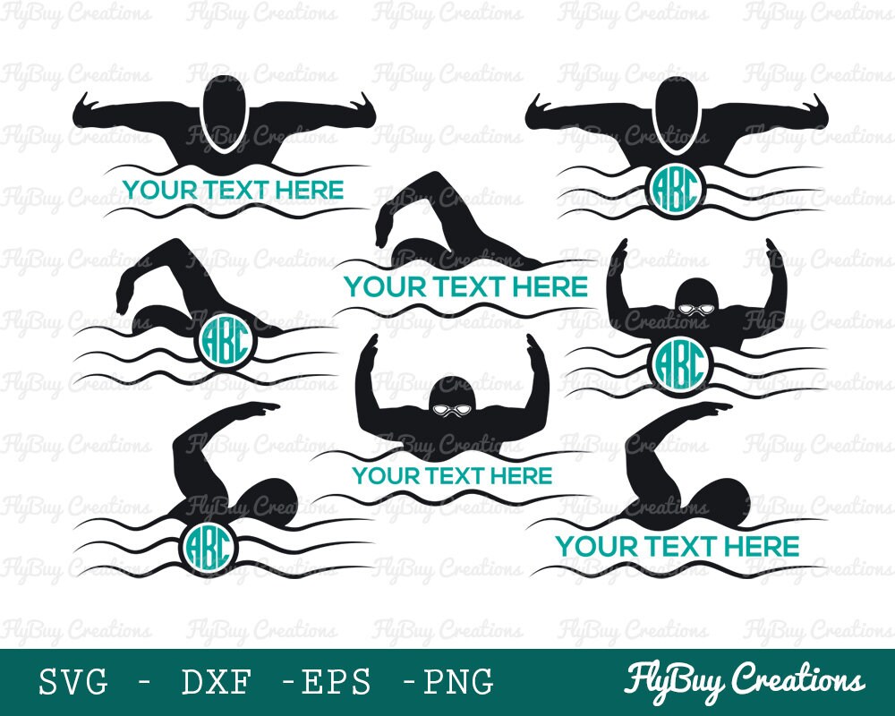 Swimmer Monogram Svg Swimming Svg Swimmer Goggles Svg Goggles Svg ...