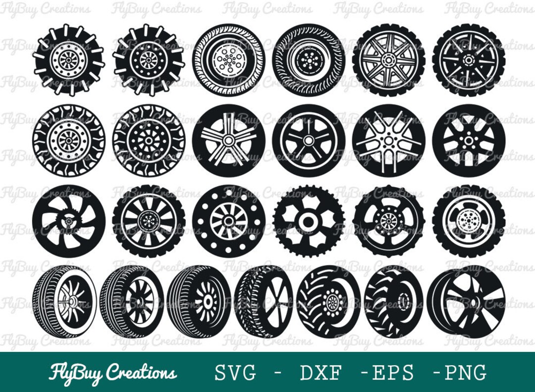 Wheel SVG Bundle-tire Svg-car Wheel Svg-truck Wheel Svg-wheel Rim Svg ...