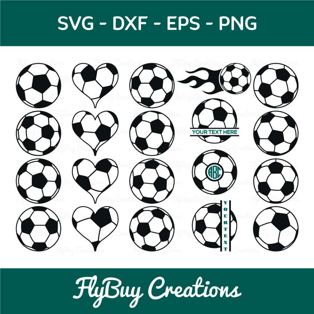 Soccer Ball Svg-football Silhouette Cut File Bundle - Etsy