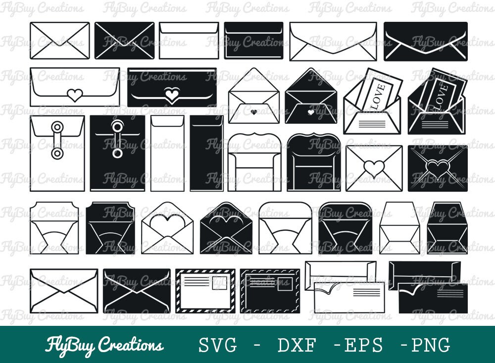 Sobre SVG Paquete-Carta Svg-Mail Svg-Email Svg-Carta de Amor - Etsy México