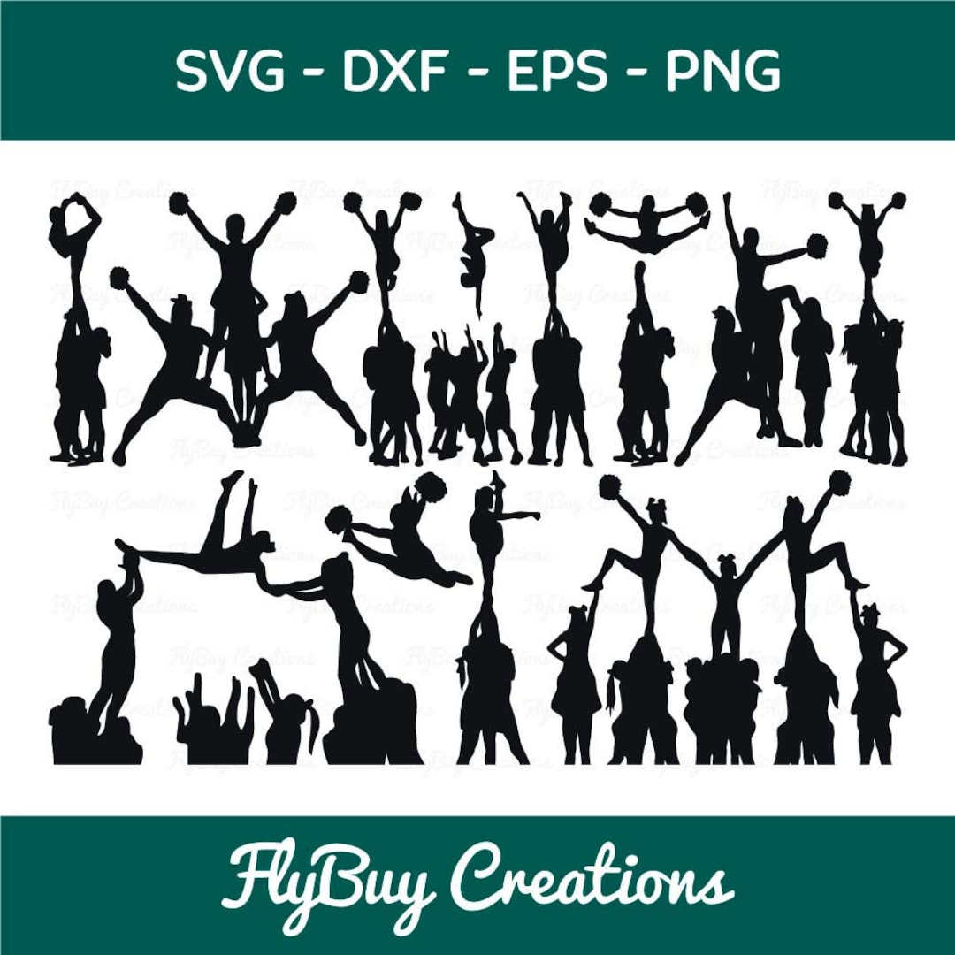 Cheer Stunt SVG Bundle | Cheer Life Svg | Cheerleading Svg | Cheer Team ...